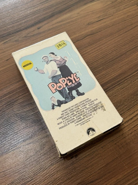 VTG POPEYE 1981 VHS Comedy Family Movie Robin Williams Paramount V6244 ...