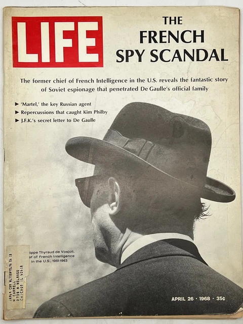 LIFE MAGAZINE APR 26, 1968 French Spy Scandal; Warren Beatty; Ingmar ...