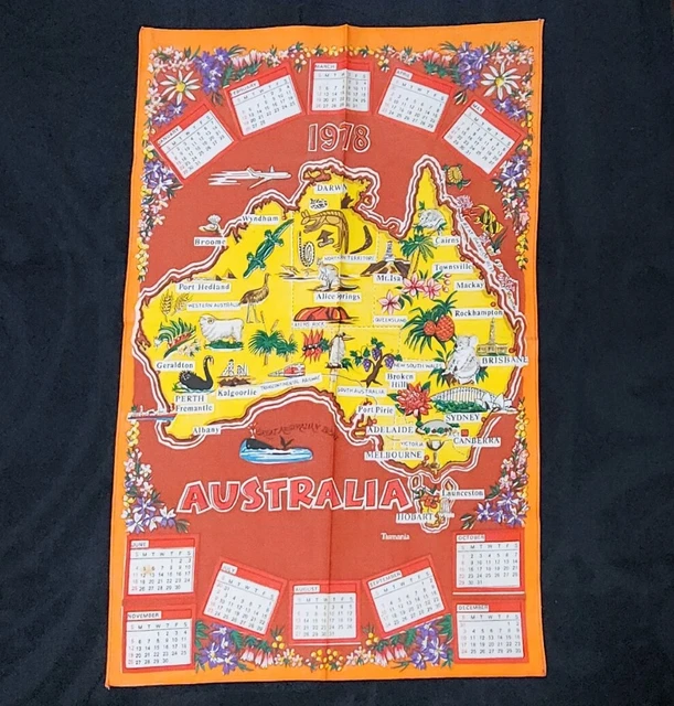 1978 CALENDAR AUSTRALIAN LANDMARKS ANIMALS Vintage Souvenir Australian ...
