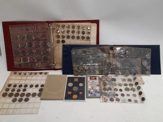 LARGE COIN COLLECTION Bundle with Albums and Commemorative Sets ...