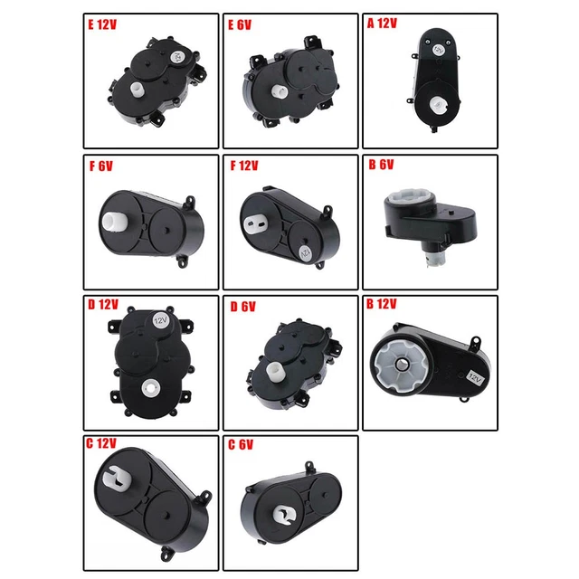 BLACK COLOR HIGH Speed Gear Box Electric Motor for Children Kids Car ...