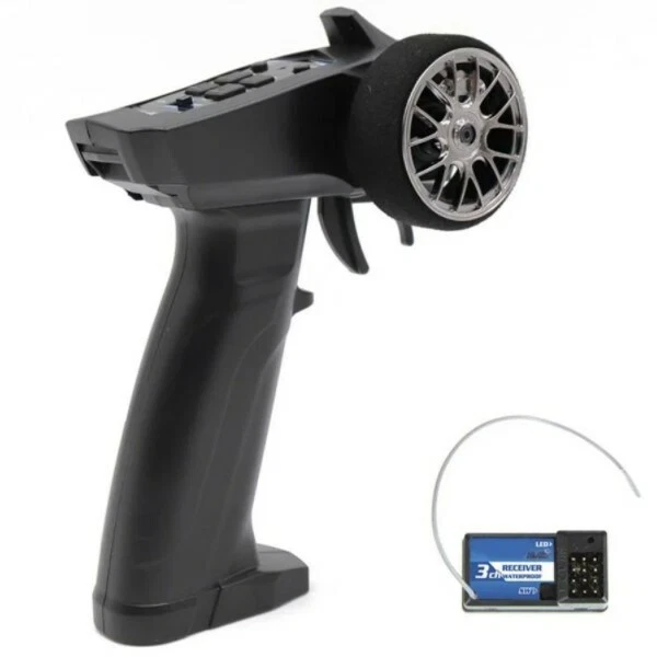 RC CONTROLLER RADIO Transmitter & Receiver set 2.4GHZ 3CH + built in ...