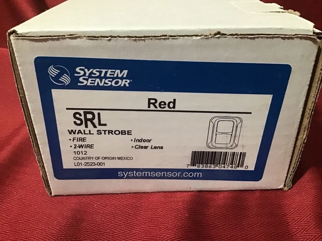 SYSTEM SENSOR SRL Wall Strobe Fire Alarm 2-Wire Indoor Clear Lens Red ...