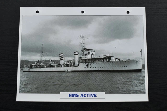 NAVAL DESTROYERS HMS Active 1929 Destroyer Photo Print Maxi Card £3.75 ...