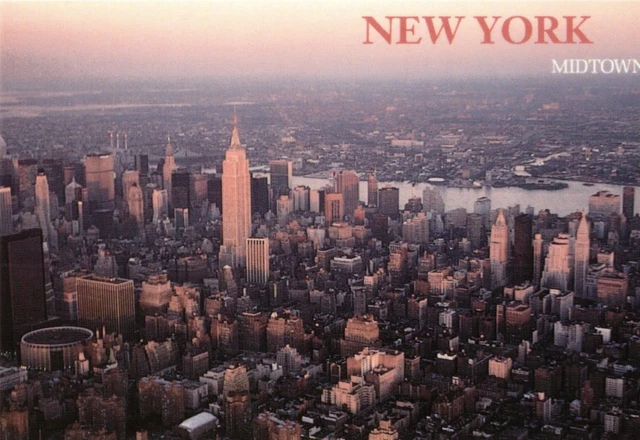NEW YORK CITY Mid-Town Manhattan USA Postcard £3.99 - PicClick UK