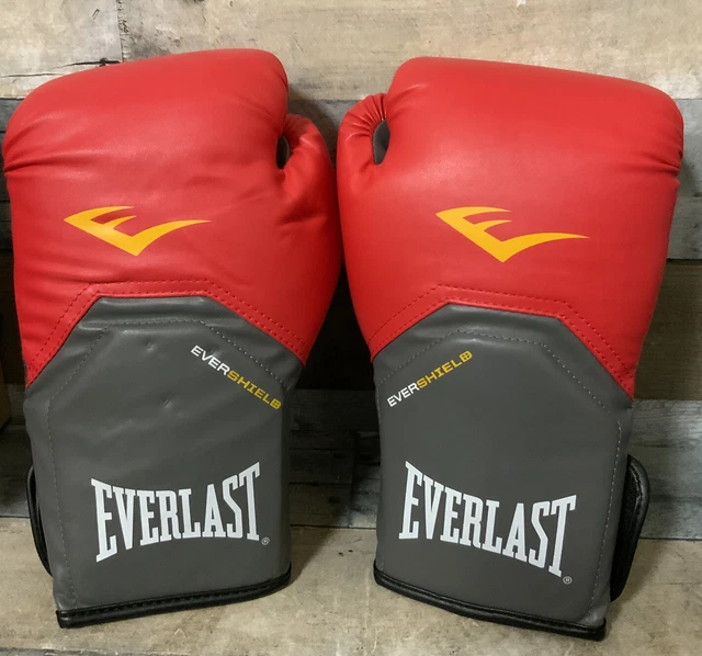 EVERLAST ELITE PRO Style Training Boxhandschuhe 14 Unzen rot & grau ...