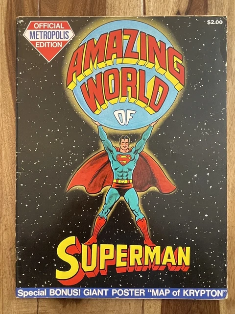AMAZING WORLD OF Superman Treasury Edition-Map Of Krypton-Jfk-How To ...
