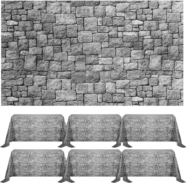 BRICK STONE WALL Stone Wall Scene Setter Brick Sheet Wallpaper Curtains ...