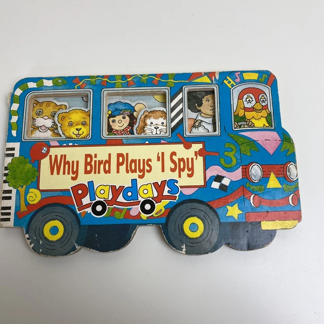 PLAYDAYS WHY BIRDS Play I Spy Board Book Vintage 1996 Peggy Patch Poppy ...