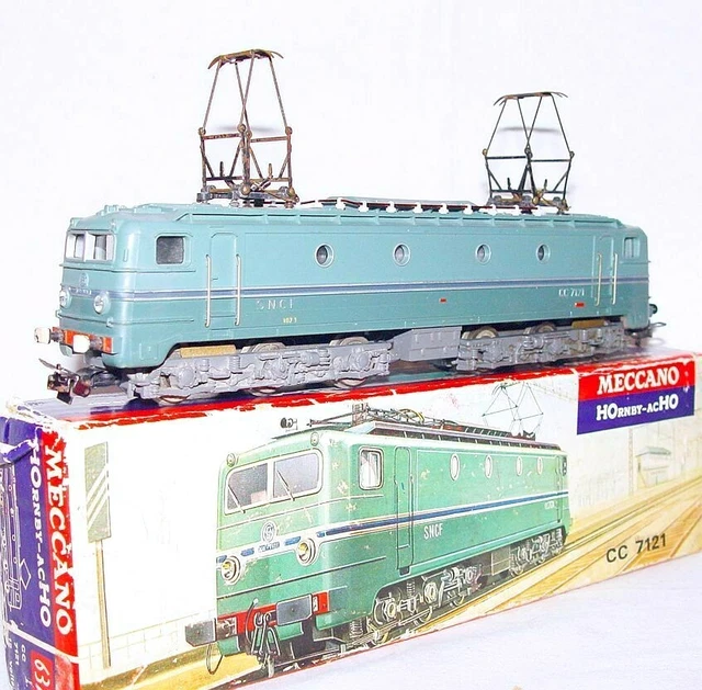 HORNBY MECCANO FRANCE HO SNCF CC 7121 French ELECTRIC LOCOMOTIVE #6372 ...