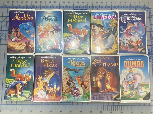 LOT DE 10 films d'animation classiques diamant noir Walt Disney vintage ...