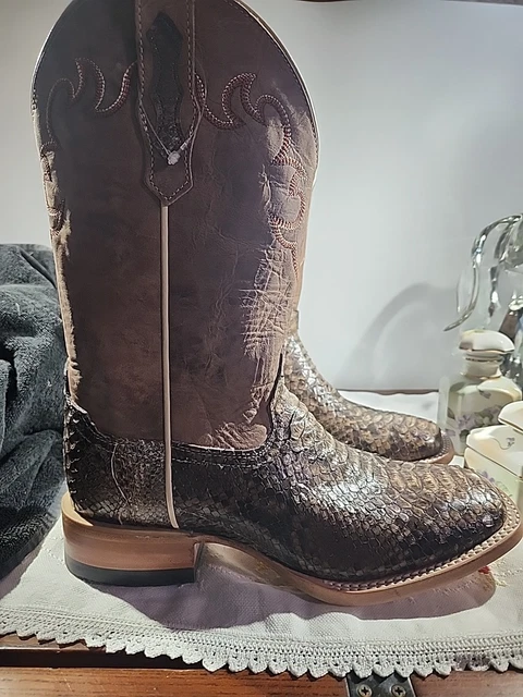 CODY JAMES EXOTIC Python Mens Boots BB42 Size 8 D Square Toe NWOB £167. ...