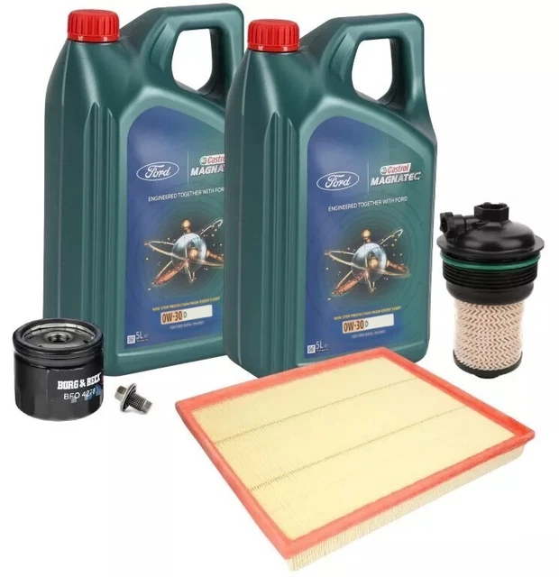 FORD TRANSIT CUSTOM 16-21 2.0L ECOBLUE Service Kit Genuine 0w30 Castrol ...
