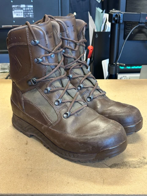BRITISH ARMY ISSUE Hai High LiabilityCombat Boots Brown Size 11 M £39. ...