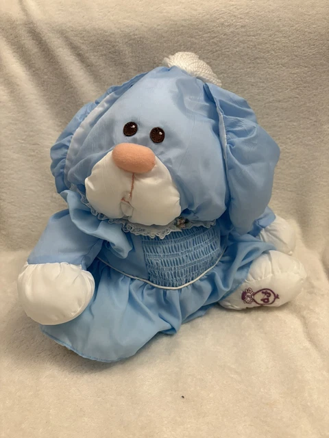 FISHER PRICE PUFFALUMP Blue Bunny Rabbit Vintage 1986 Soft Toy Plush £ ...