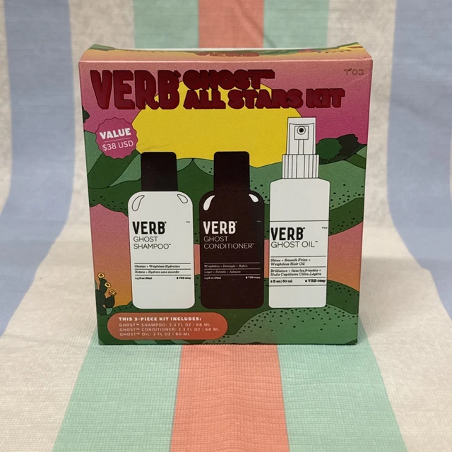 VERB GHOST SHAMPOO Conditioner and Oil Set - Travel Size - 3 Piece Kit ...