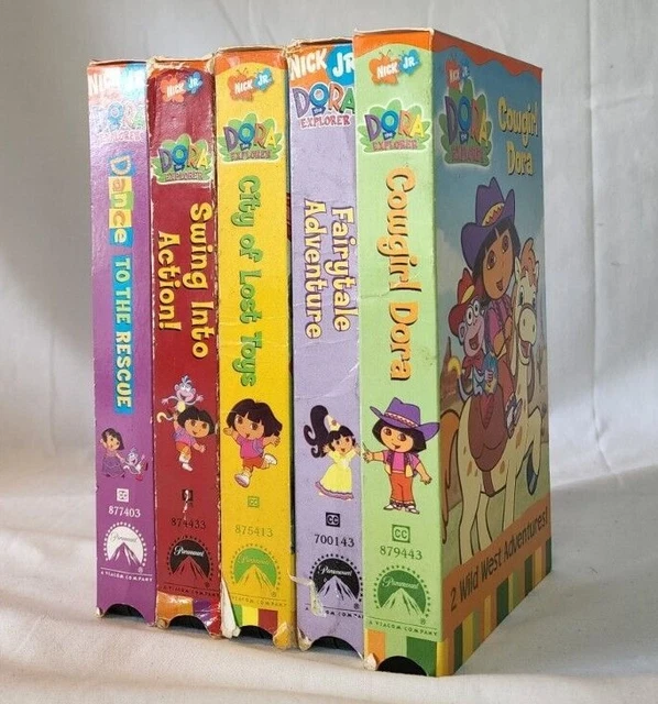 NICK JR. DORA the Explorer VHS lot of 5 tapes! Save the Day!, Fairytale ...