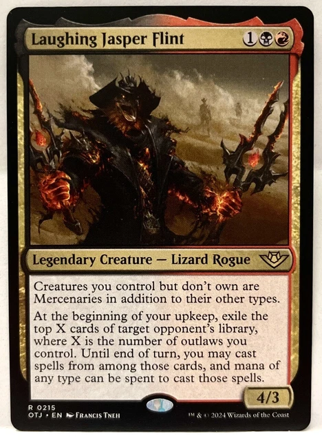 MTG LAUGHING JASPER Flint #215 Outlaws of Thunder Junction neuf comme ...
