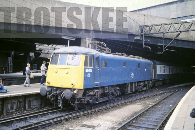 35MM SLIDE BR British Rail Electric Loco Class 81 81021 Birmingham 1985 ...