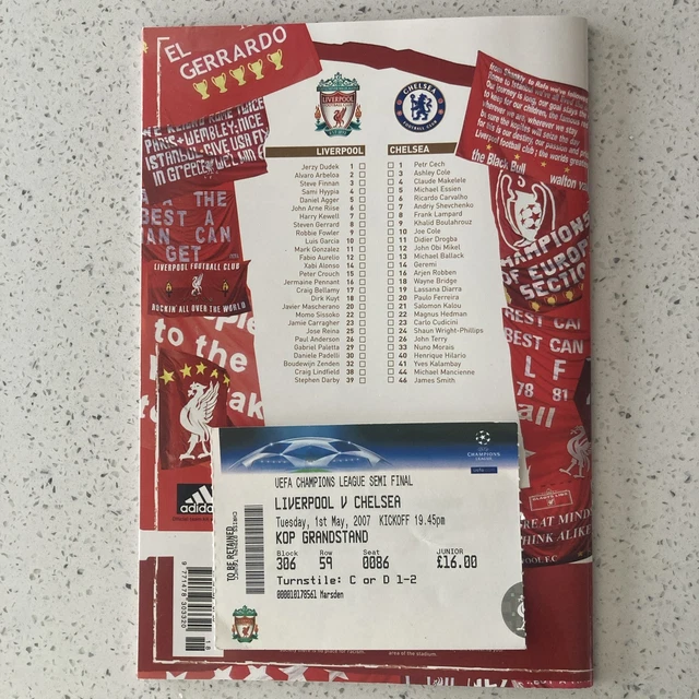 EUROPEAN CUP SEMI Finals v Chelsea 2007 with ticket - 1978 v Borussia ...