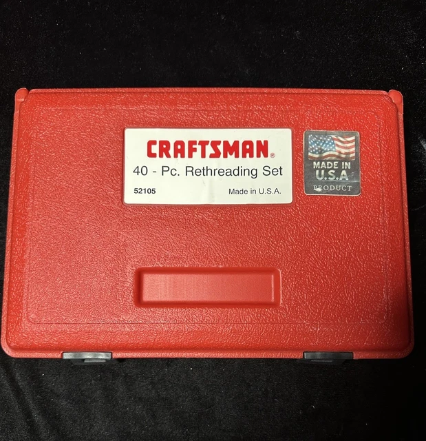 NOS 🔥 SEARS Craftsman 40pc Rethreading Set 52105 Metric/SAE USA 🇺🇸 ...