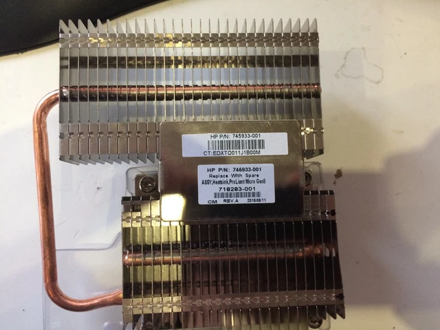 HP GEN 8 Microserver 65w Heatpipe Heatsink 745933-001 718283-001 £51.00 ...