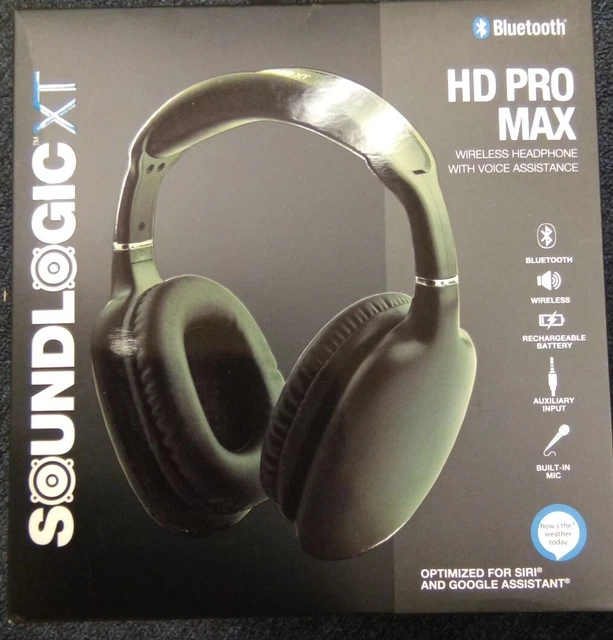 SOUNDLOGIC XT HD Pro Max Wireless Headset W/Voice Assistance ...