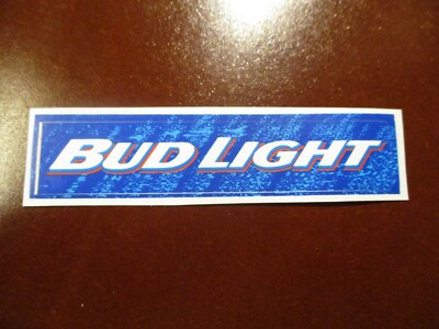 BUDWEISER BUD LIGHT rectangle font logo STICKER decal craft beer ...