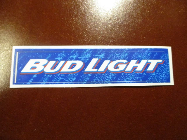 BUDWEISER BUD LIGHT rectangle font logo STICKER decal craft beer ...
