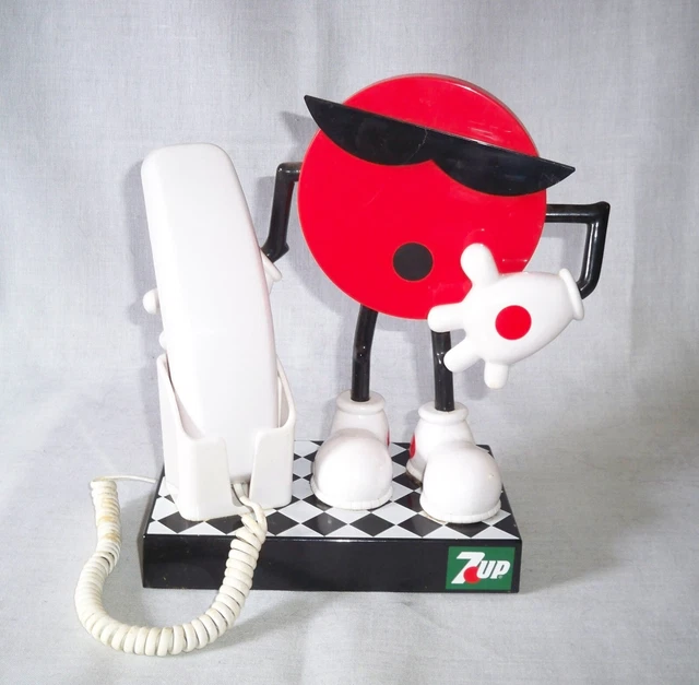VINTAGE COOL 7 US SPOT Touch-Tone ADVERTISING TELEPHONE Land-Line WORKS ...