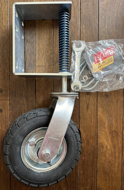 GATE WHEEL 8INCH Heavy Duty Spring-Loaded Gate Caster 400lb Capacity £ ...