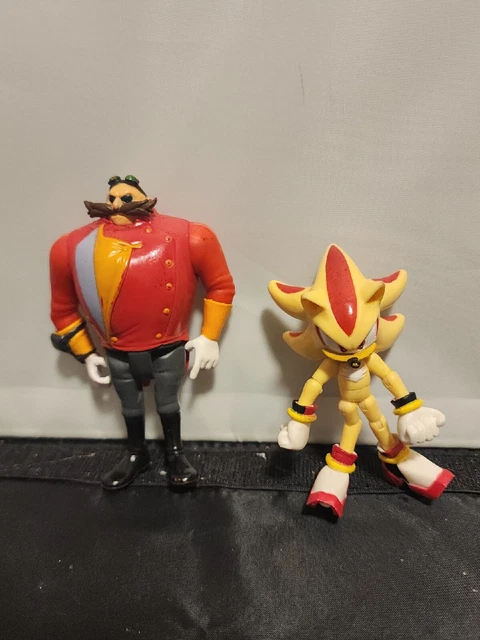 SONIC HEDGEHOG SUPER Shadow 3.5'' Action Figure Sega Jazwares + Tomy DR ...