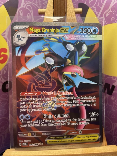 POKÉMON TCG MEGA Greninja Ex 100/086 Chaos Rising Full Art Rare £20.00 ...