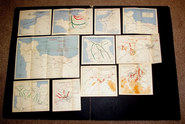 JOB LOT OF 32 MAPS D-DAY OPERATION OVERLORD WW2 6th June 1944 £140.00 ...