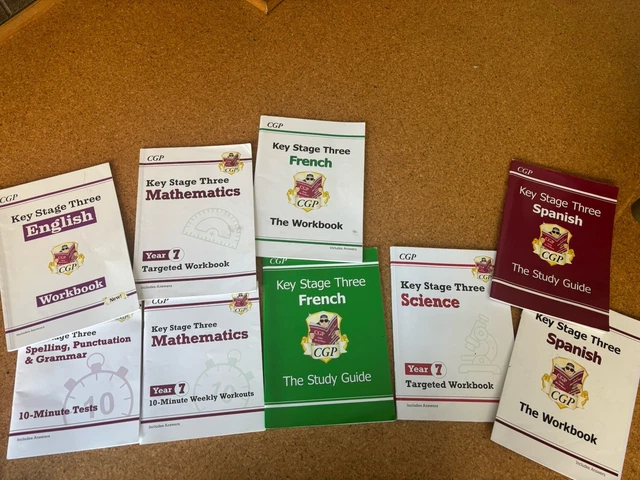 CGP KEY STAGE 3 KS3 Year 7 Study Guides & Workbooks English, Science ...
