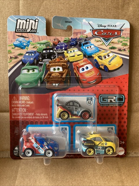 DISNEY CARS MINI Racers GRC set of 3 Raoul Caroule, Max Schnell & Cruz ...