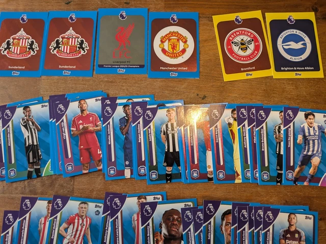 TOPPS PREMIER LEAGUE 2026 X58 Parallel Card Bundle (blue, yellow ...
