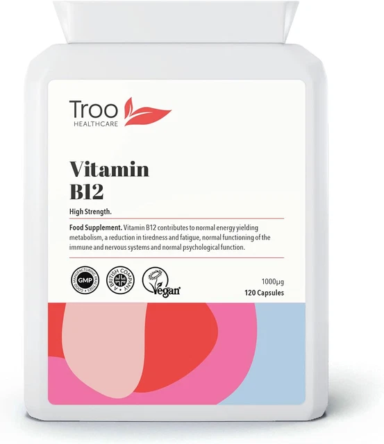 TROO HEALTH CARE Vitamin B12 Methylcobalamin Supplement 1 Mg - 120 Easy ...