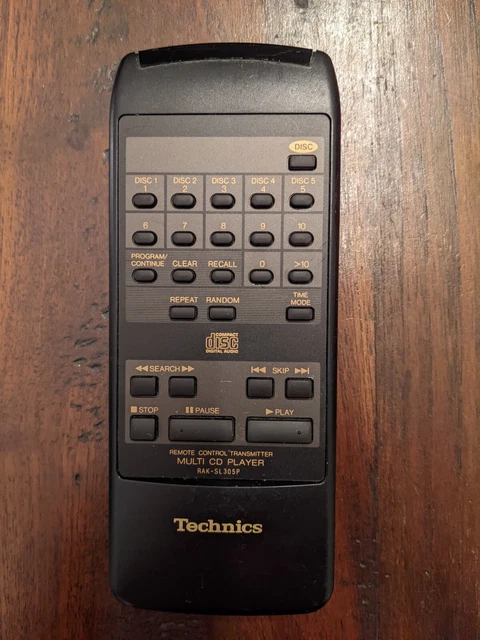 TECHNICS REMOTE CONTROL SL305P RAK-SL305P For Multi CD Player tested ...