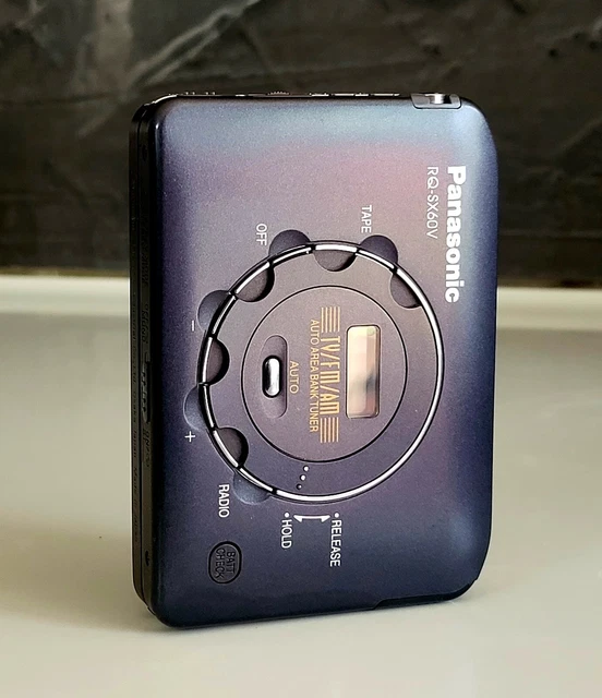 RARO LETTORE DI cassette radio walkman Panasonic RQ-Sx60V display LCD a ...