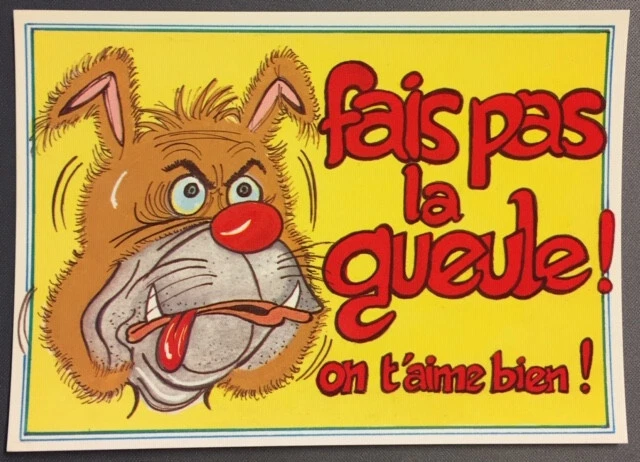 CARTE POSTALE HUMORISTIQUE : Fais pas la gueule ! on t'aime bien ! (308 ...