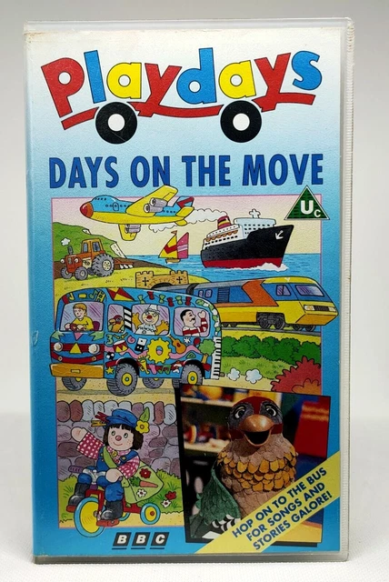 PLAYDAYS DAYS ON the Move VHS Video Tape CBBC Childrens Cartoon TV 90s ...
