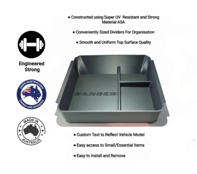 NEXT GEN FORD Ranger Centre Console Divider Tray Insert 2022 2023 $44. ...