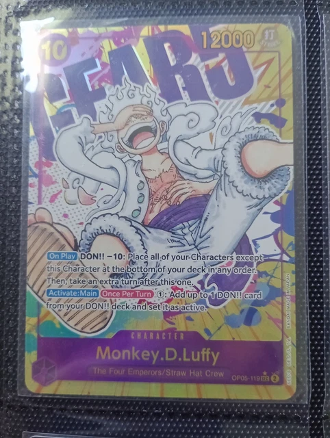 ONE PIECE TCG Monkey D Luffy OP05-119 SEC Parallel NM - English EUR 183 ...