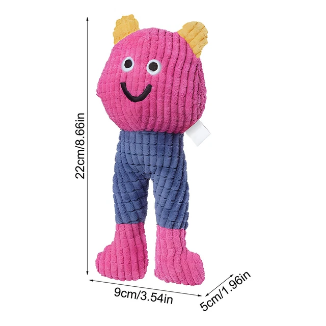 DOG SQUEAK TOYS Bumpy Shape Elastic Soft Gentle Doll Small Dog Toys For ...