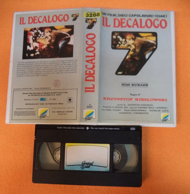 VHS FILM IL DECALOGO 7 NON RUBARE Krzysztof Kieslowski GENERAL VIDEO ...
