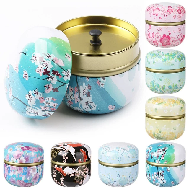 CONTAINER TEAS CAN Flower Tea Organizer Tank Sample Canisters Herb ...