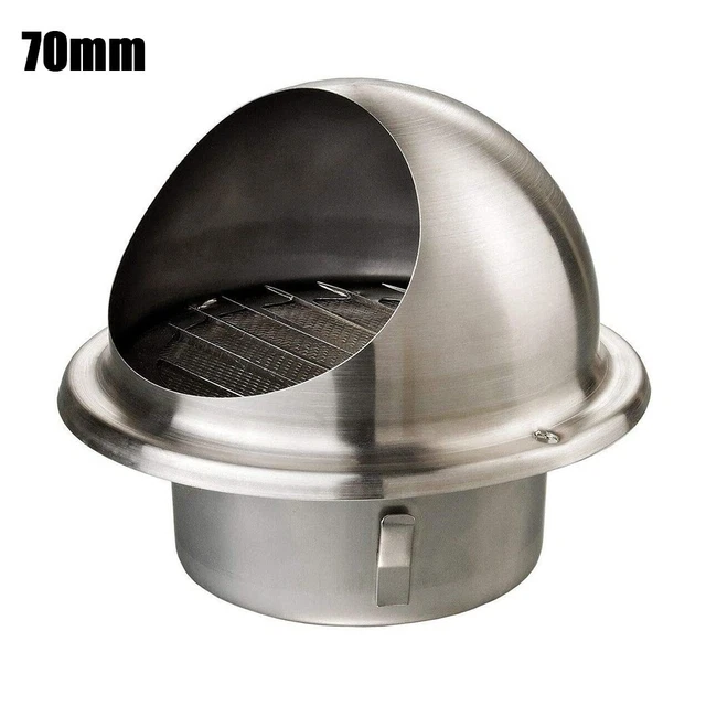 STAINLESS STEEL BULL Nose Round External Louvre Wall Vent Extractor ...