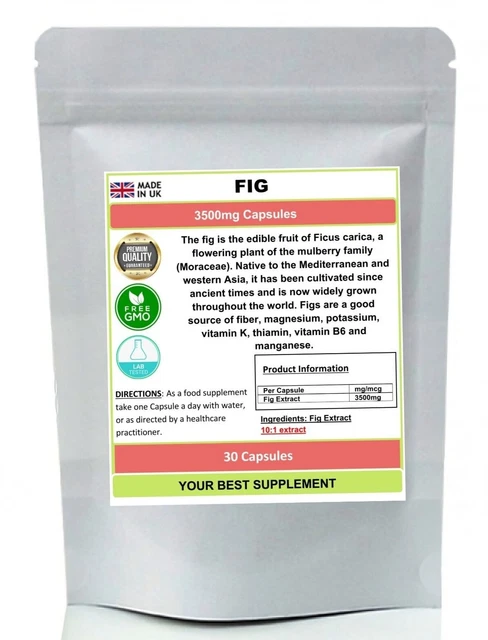 FIG EXTRACT CAPSULES 3500mg (Super Antioxidant, No additives, Pure ...
