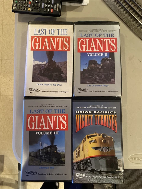 LOT OF 4 Train VHS LAST OF THE GIANTS Union Pacific Big Boys & Turbines ...